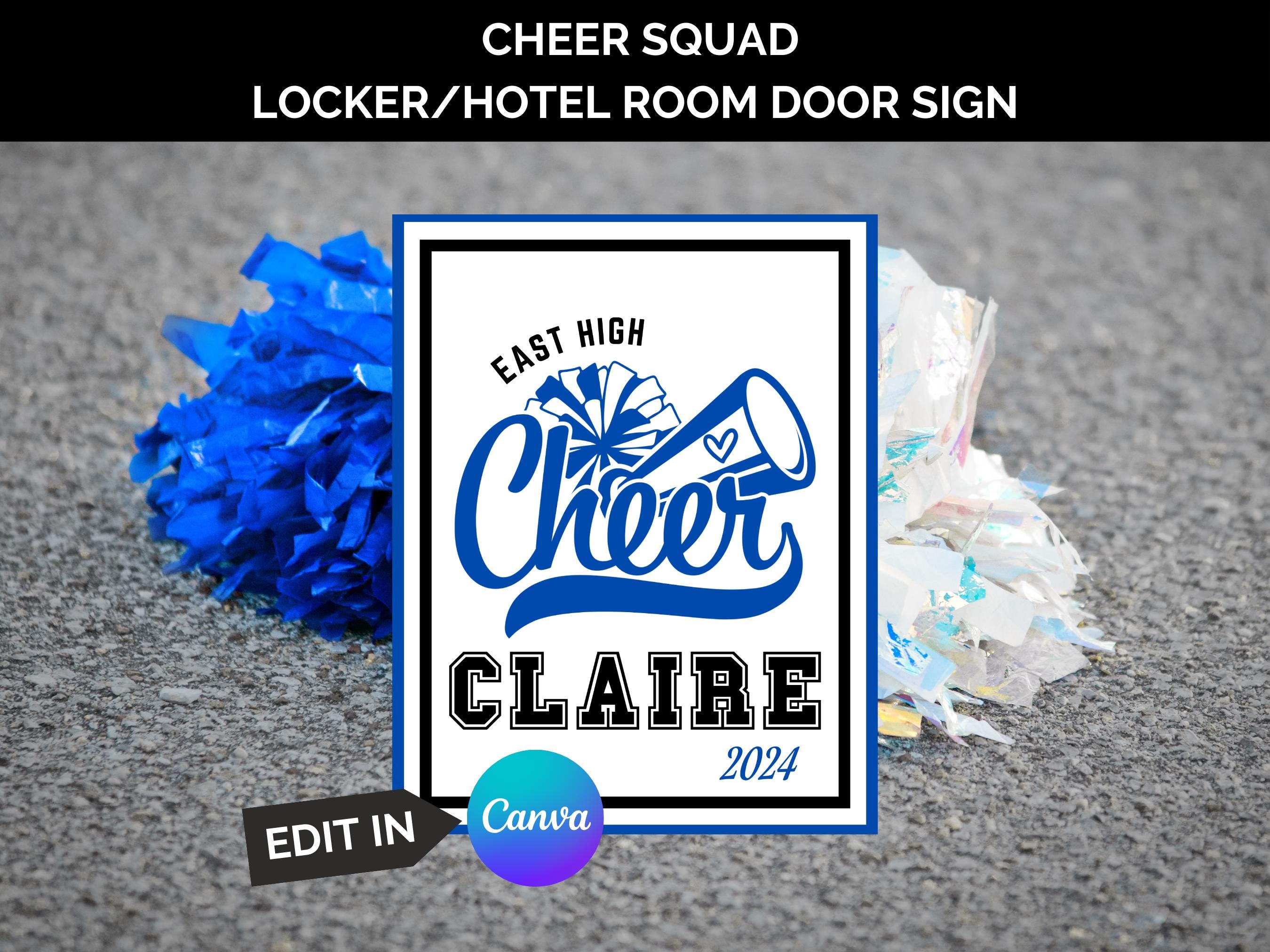 Cheer Locker Hotel Sign Template, Cheer Locker Decorations, Hotel Door ...