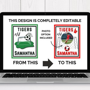 SOCCER Player Locker Sign Template for School Lockers, Locker Room ...