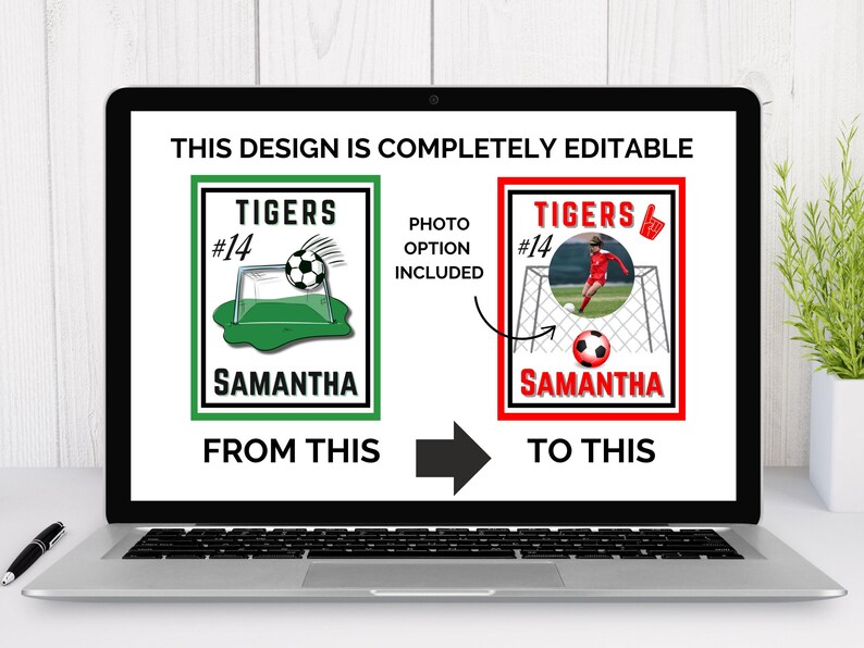 SOCCER Player Locker Sign Template for School Lockers, Locker Room ...