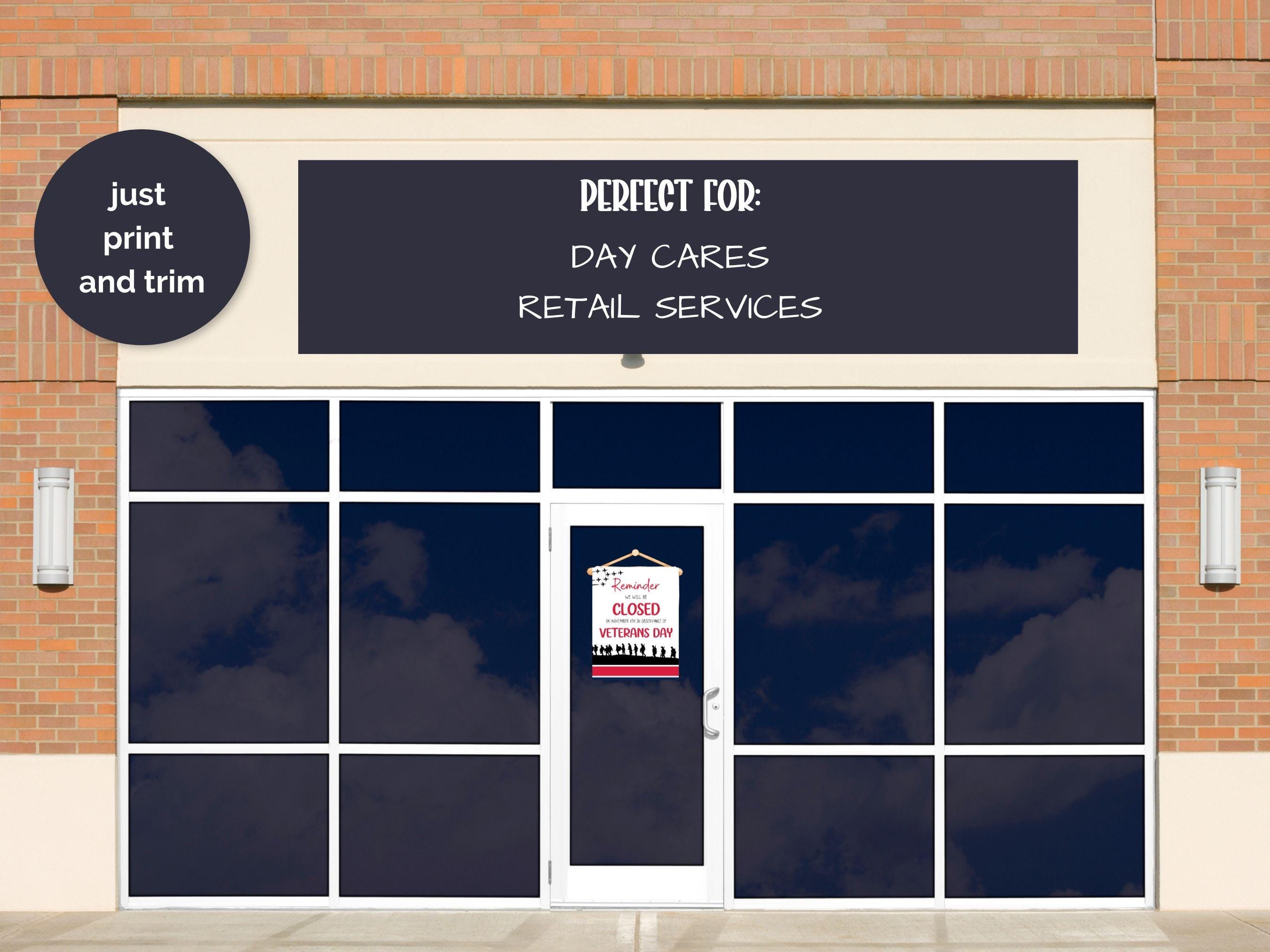 Closed for Veterans Day Printable Sign, Veterans Closure Sign, Store ...
