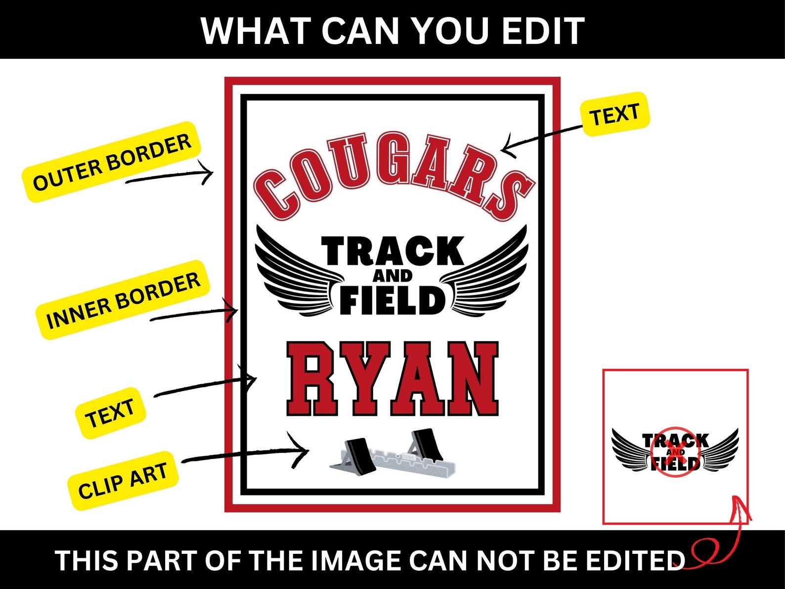 Track & Field Locker Sign Template, Track Locker Decorations, Travel ...