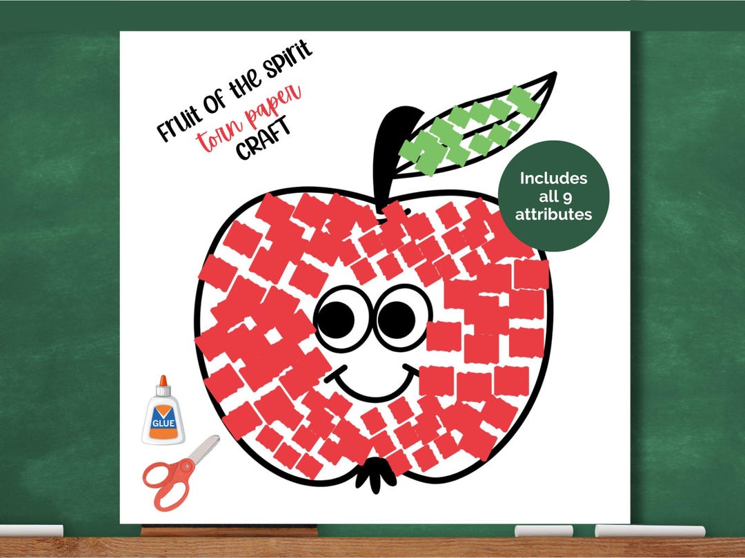 Fruit of the Spirit Torn Paper Craft, Bible Activity, Bible Craft ...