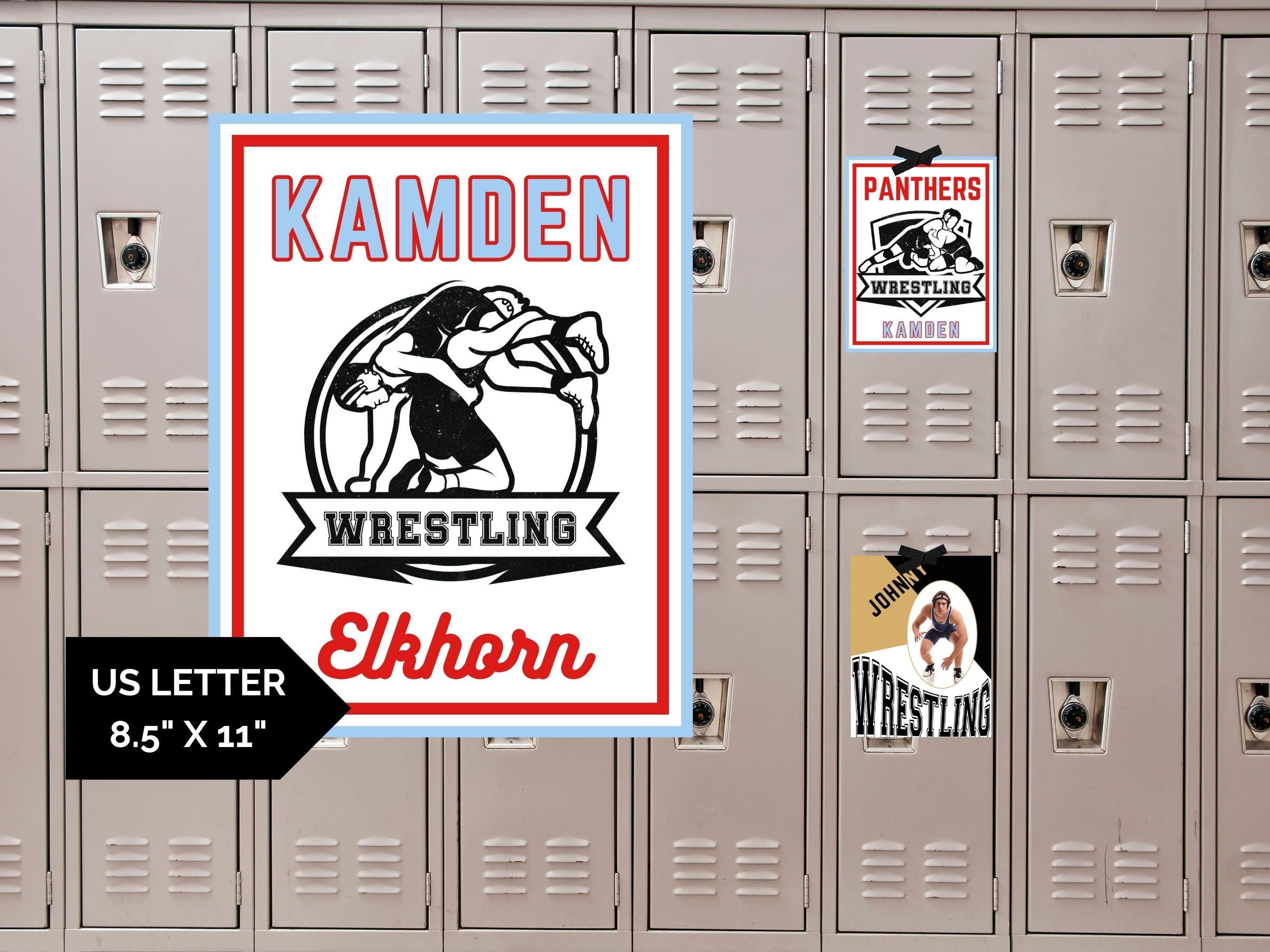Wrestling Locker Sign Template, Wrestling Locker Room Decorations ...
