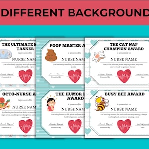 80 Funny Editable Nurse Awards Certificates, RN Awards, Funny ...
