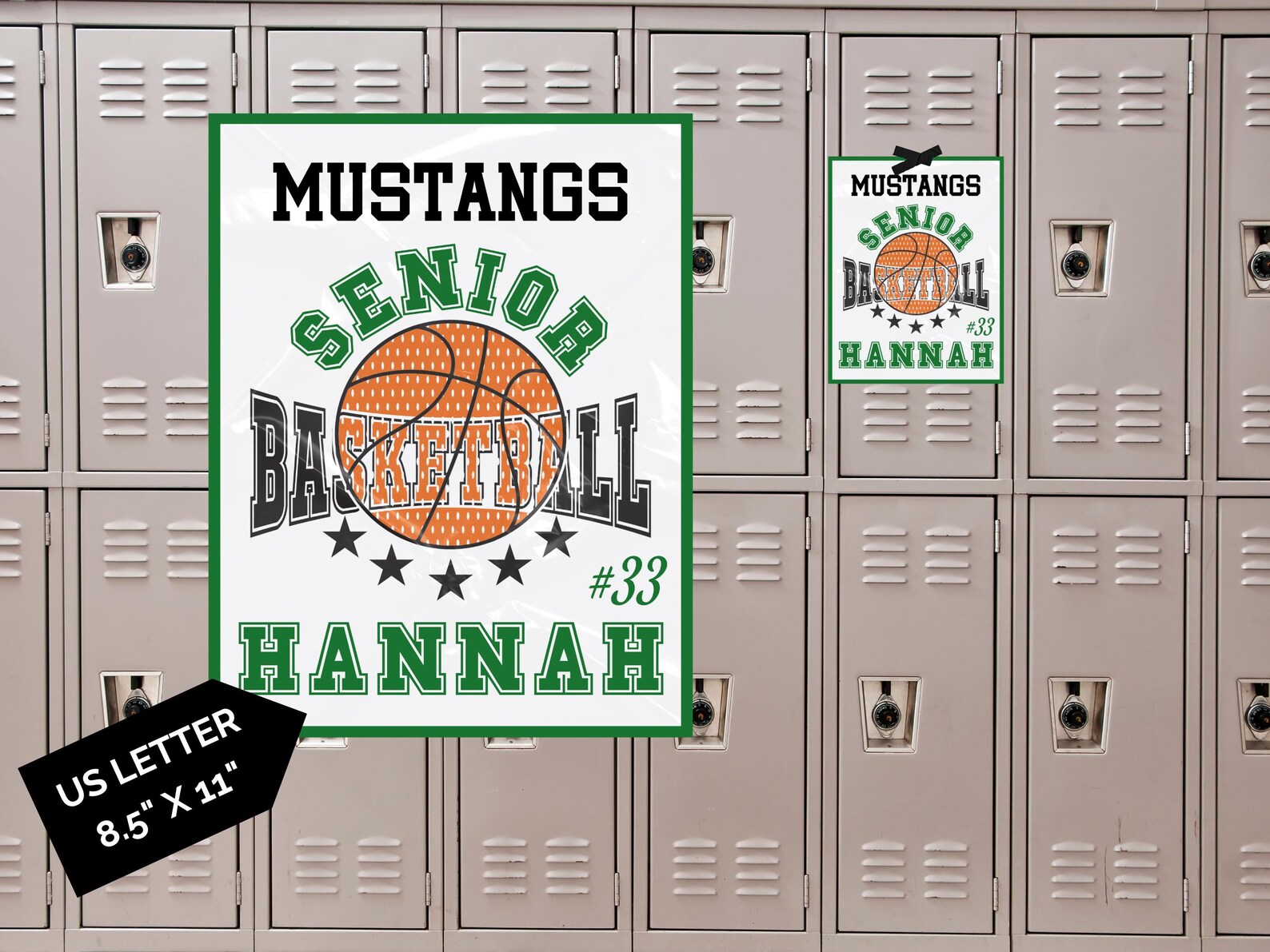 Senior Basketball Locker Sign Template, Basketball Locker Decorations ...