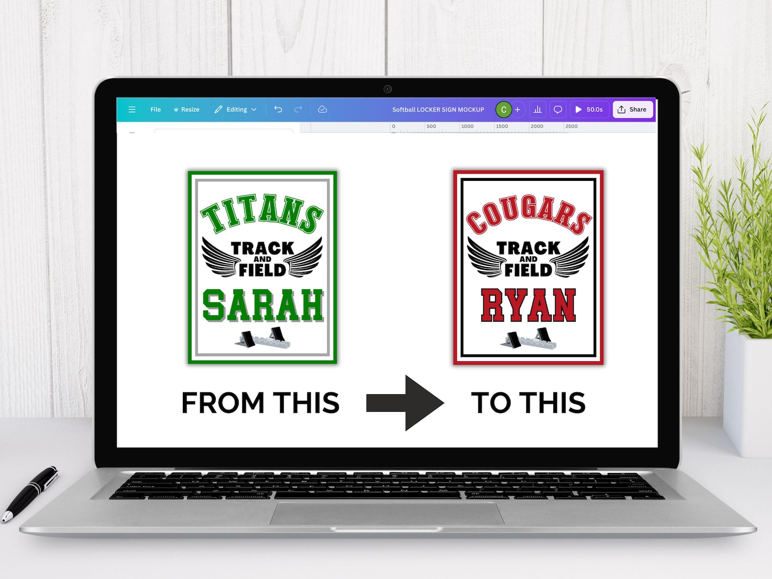 Track & Field Locker Sign Template, Track Locker Decorations, Travel ...