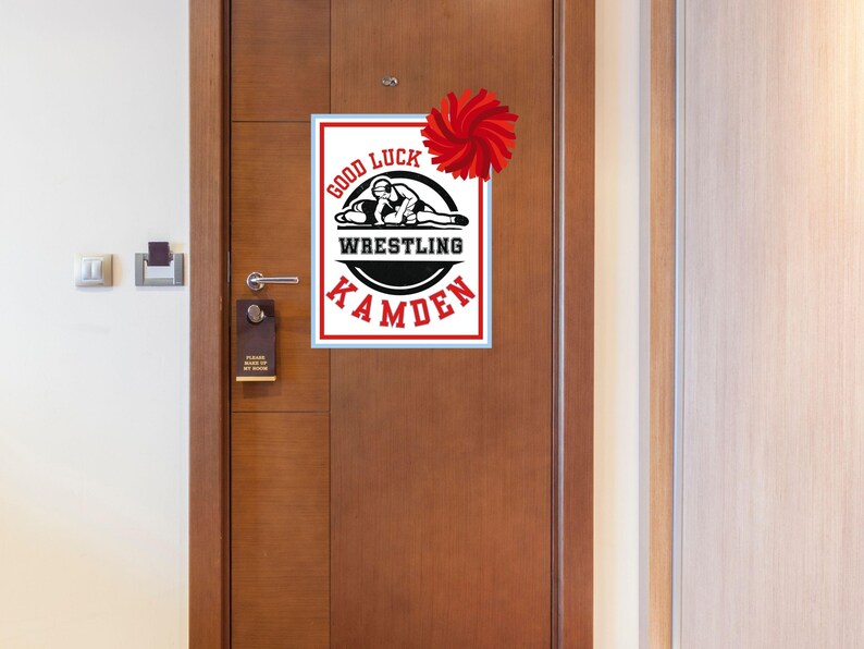 Wrestling Locker Sign Template, Wrestling Locker Room Decorations ...