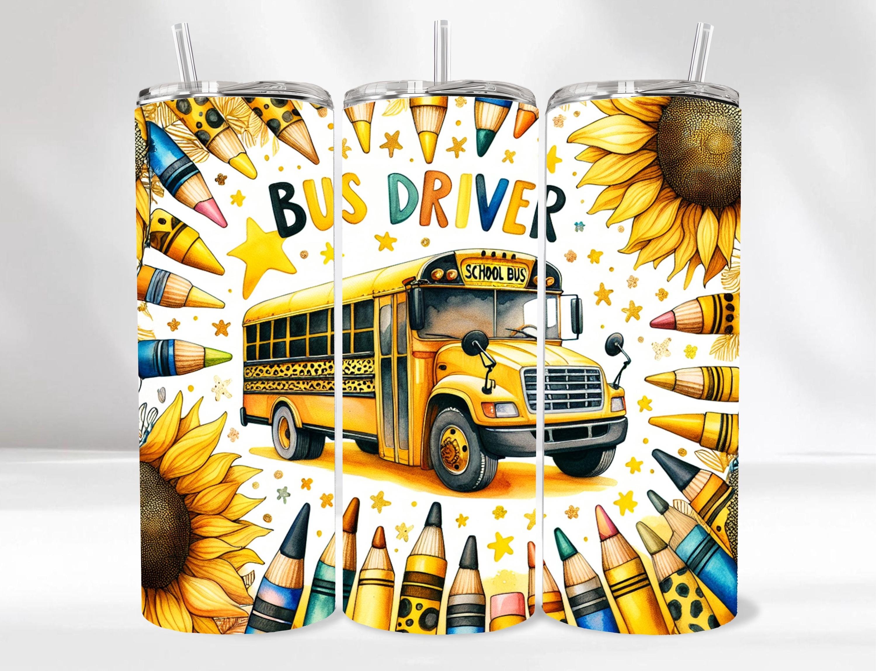 School Bus Driver Appreciation Tumbler Wrap Png, Back to School 20oz ...