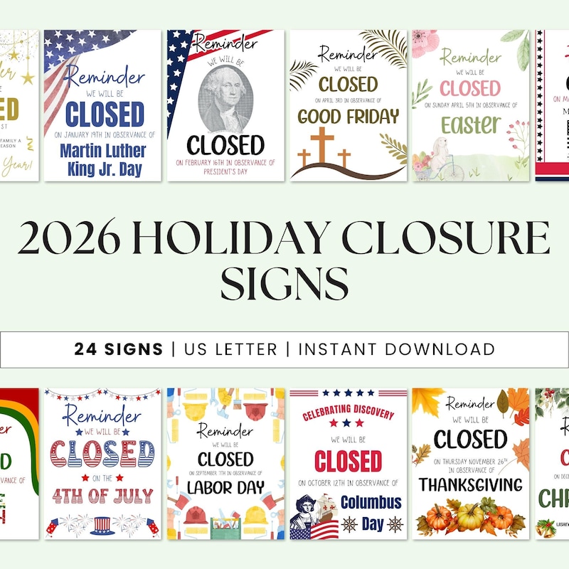 2026 Closed Signs - Etsy UK