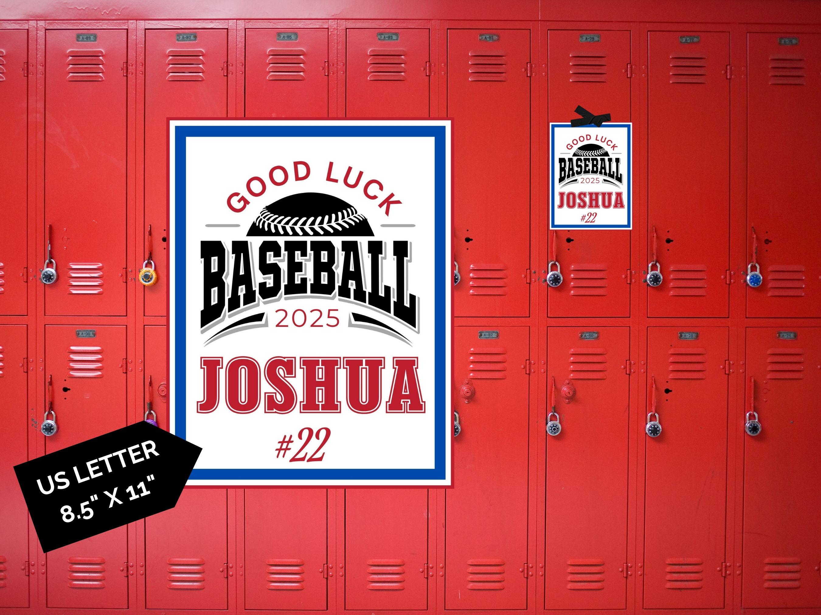Baseball Locker Sign Template BUNDLE, Baseball Locker Decorations ...