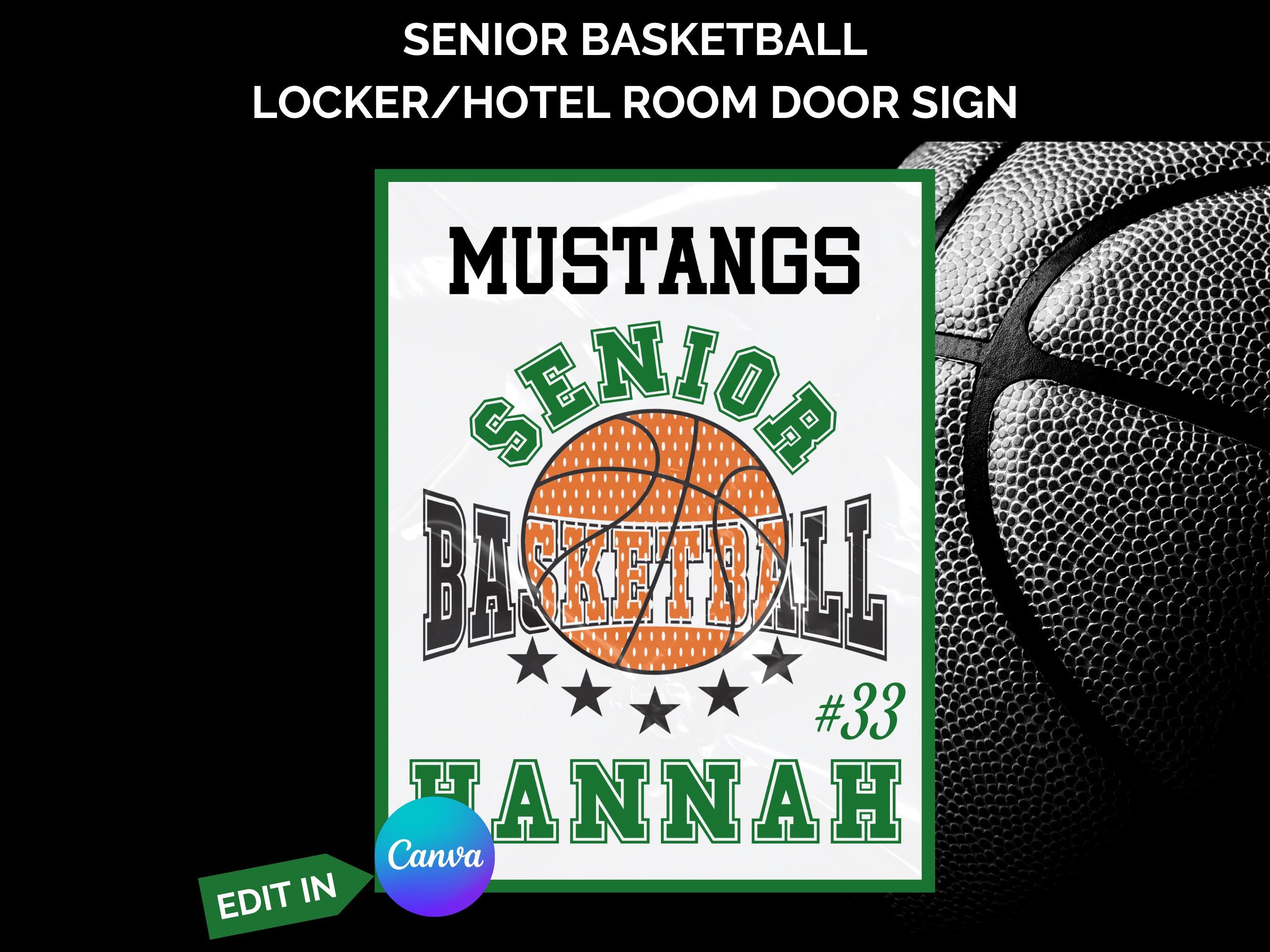 Senior Basketball Locker Sign Template, Basketball Locker Decorations ...