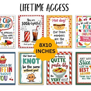 25 Printable Appreciation Signs, Food Themed Appreciation Posters ...