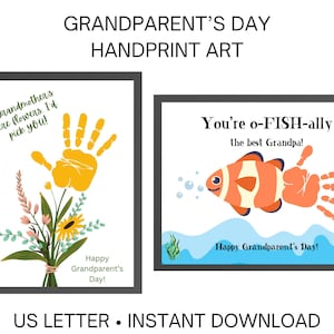 Grandparents Day Handprint Art Craft, Gift for Grandma or Grandpa ...