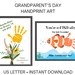 Grandparents Day Handprint Art Craft, Gift for Grandma or Grandpa ...