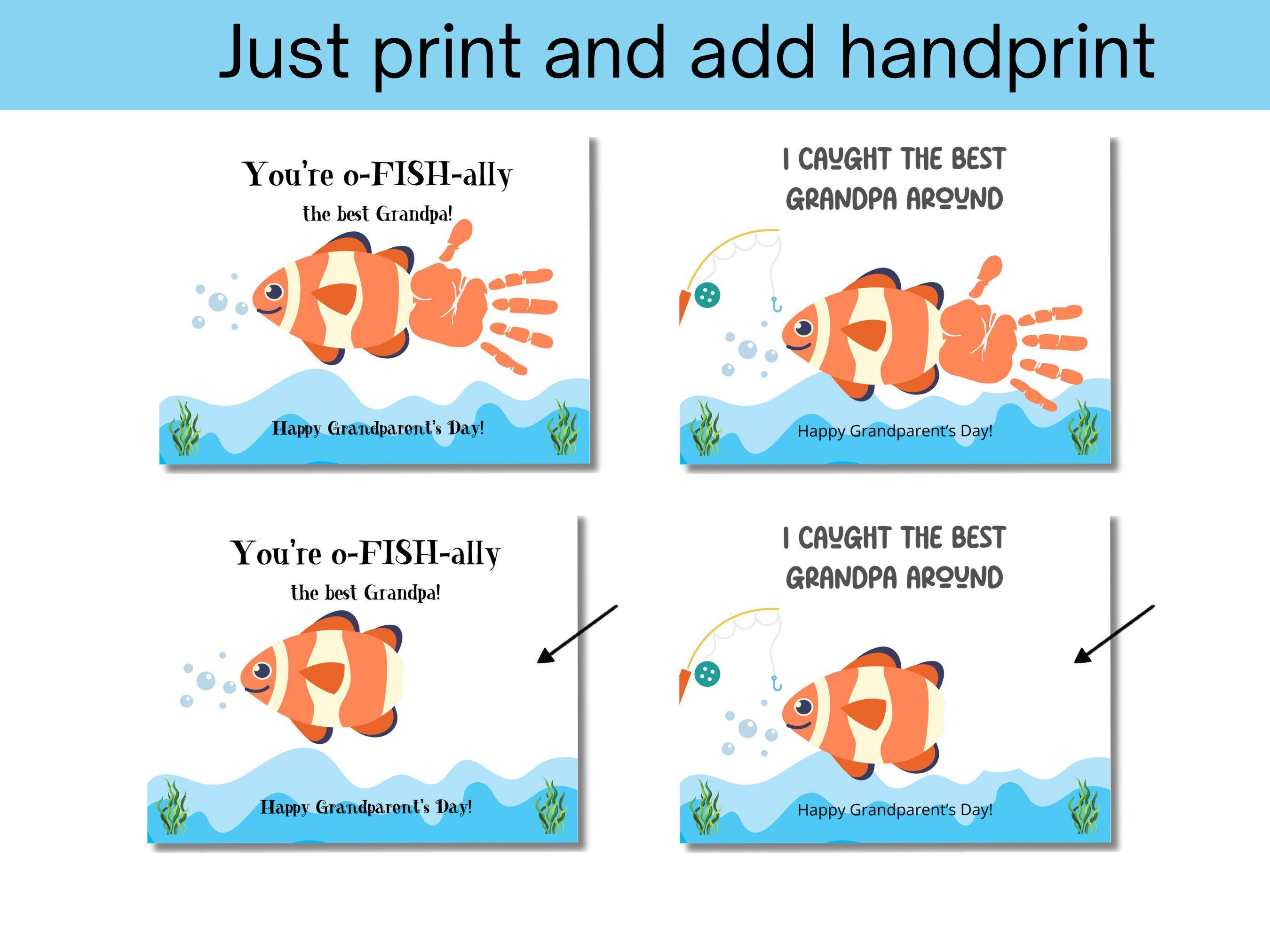 Grandparents Day Handprint Art Craft, Gift for Grandma or Grandpa ...