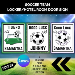 SOCCER Player Locker Sign Template for School Lockers, Locker Room ...