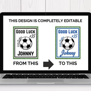 SOCCER Player Locker Sign Template for School Lockers, Locker Room ...