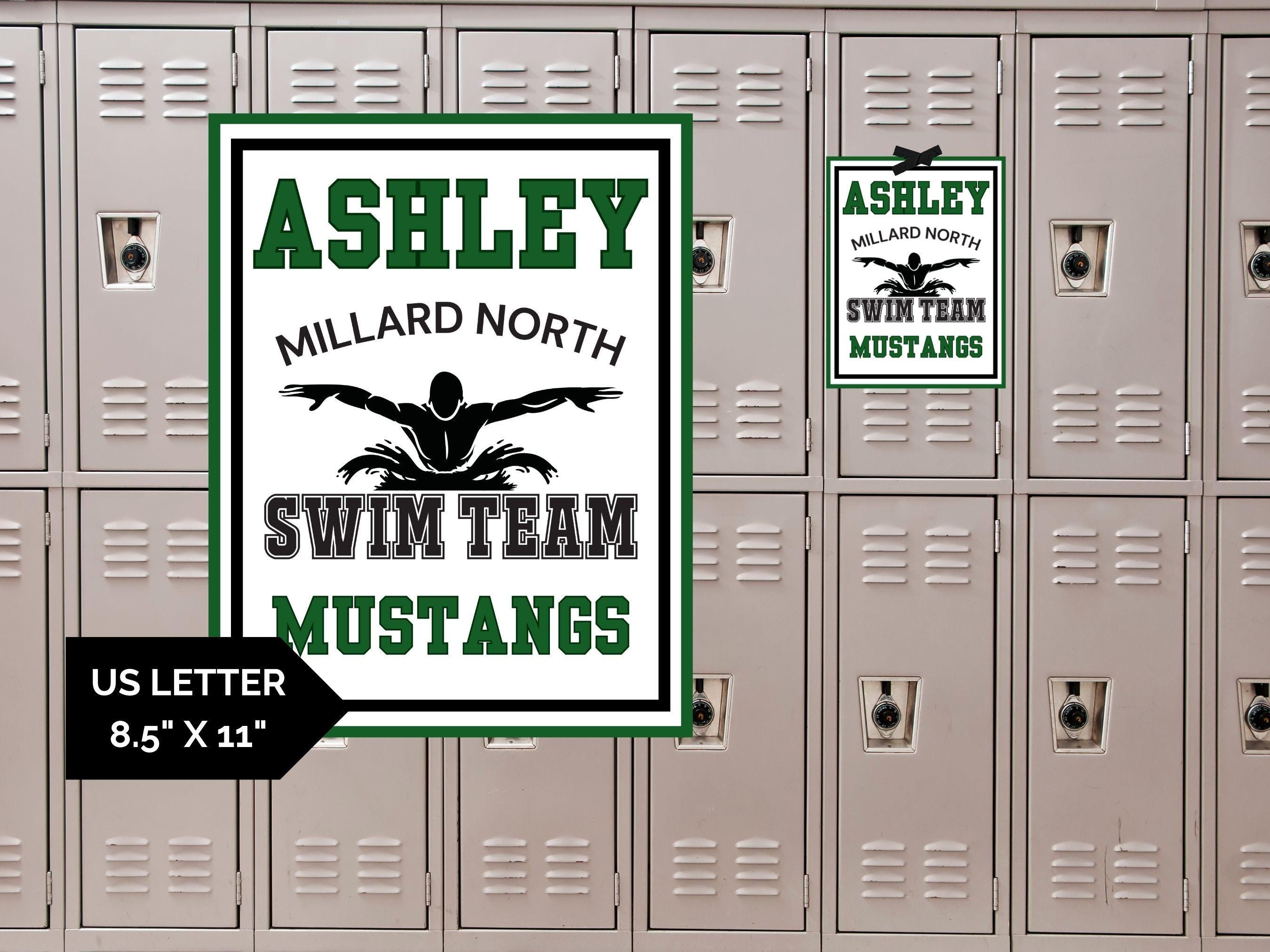 SWIMMING Locker Sign Template, Swimming Locker Decorations, Hotel Door ...