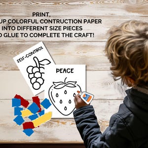 Fruit of the Spirit Torn Paper Craft, Bible Activity, Bible Craft ...