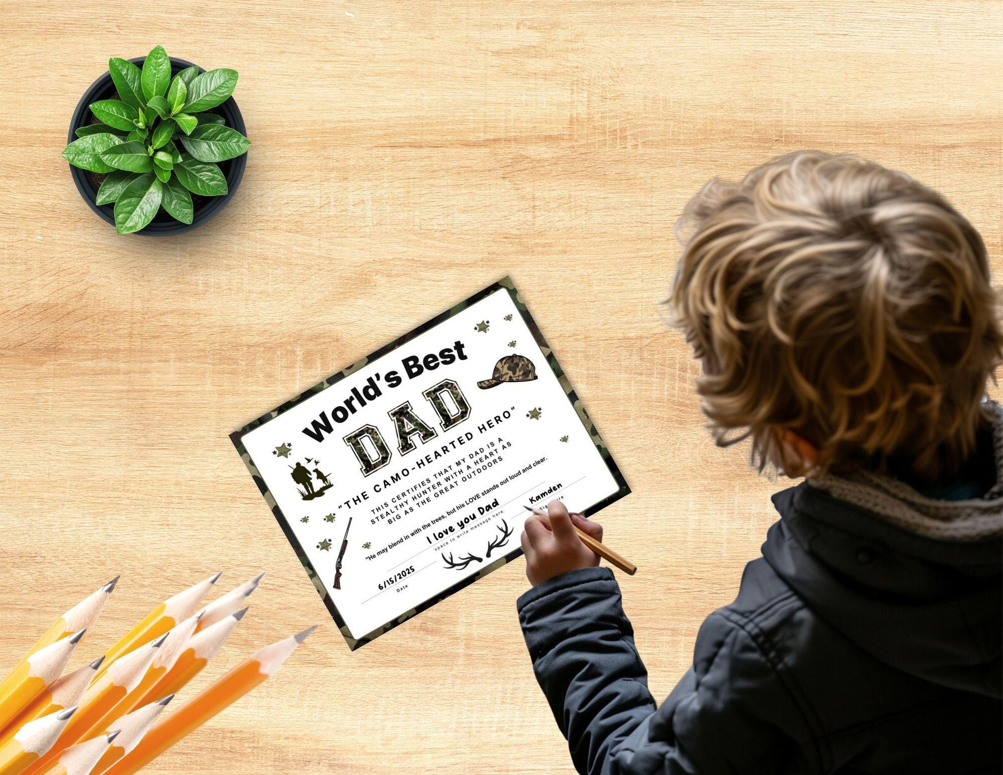 World's Best Dad Certificate for the Hunting Lover, Fathers Day ...