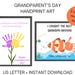 Grandparents Day Handprint Art Craft, Gift for Grandma or Grandpa ...