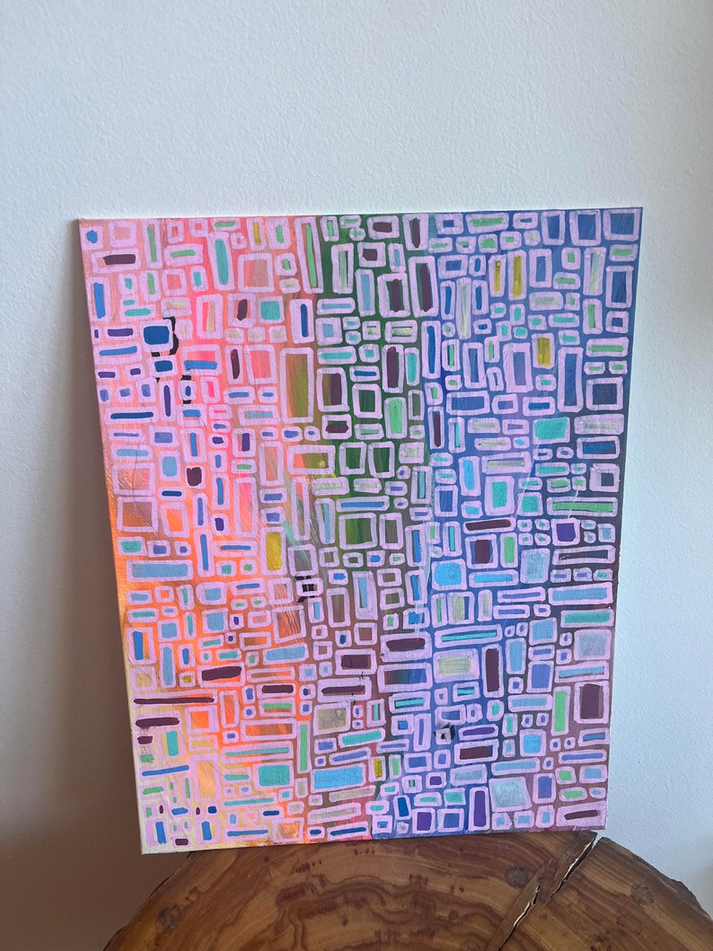 Colorful Abstract Wall Art gradient Doors - Etsy