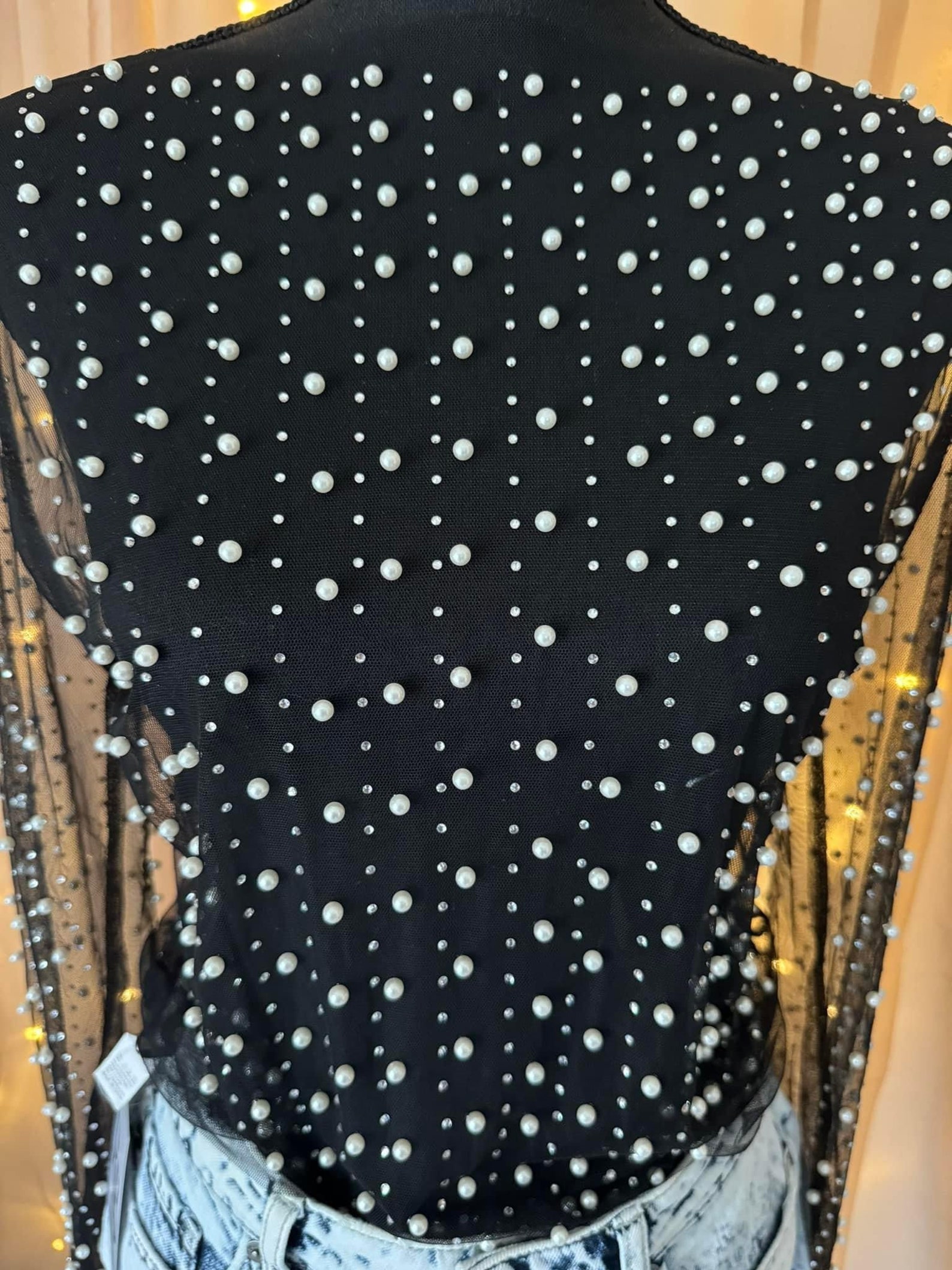 Pearl Sheer Mesh Top - Etsy