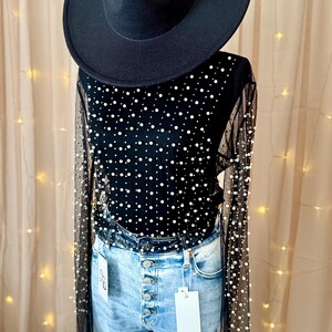 Pearl Sheer Mesh Top - Etsy