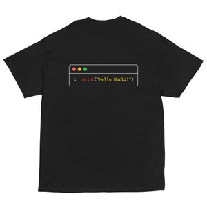 Data Scientist's 'hello World' Python Graphic Tee - Etsy