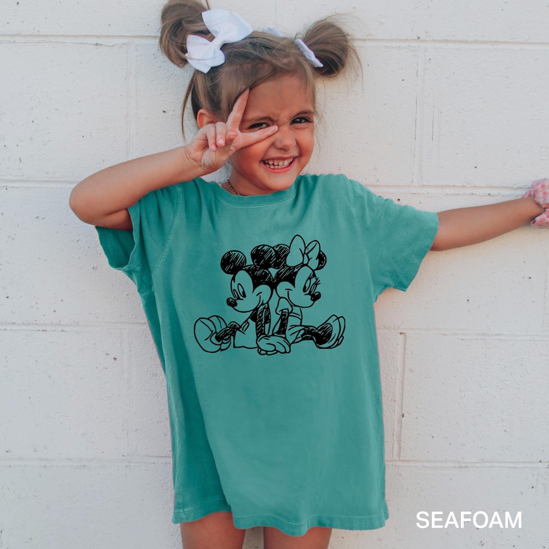 Disney Mickey and Minnie Mouse Shirt, Comfort Colors Retro Sketch ...