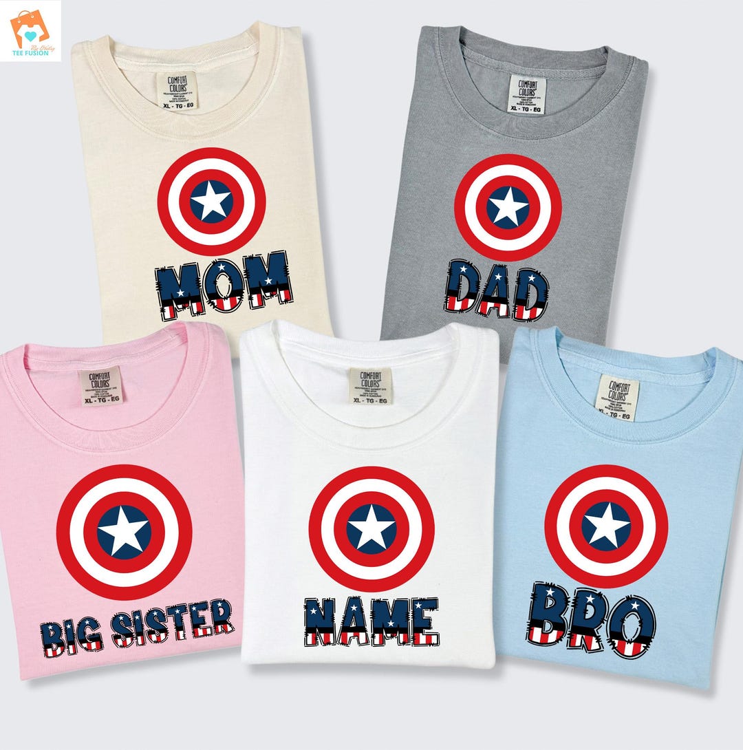 Custom Captain America Shirt Personalized Captain America Shirt ...