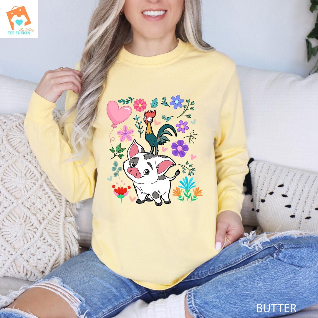 Moana and Pua Disney Shirt Disney Moana Hei Hei Rooster Pua Flowers ...