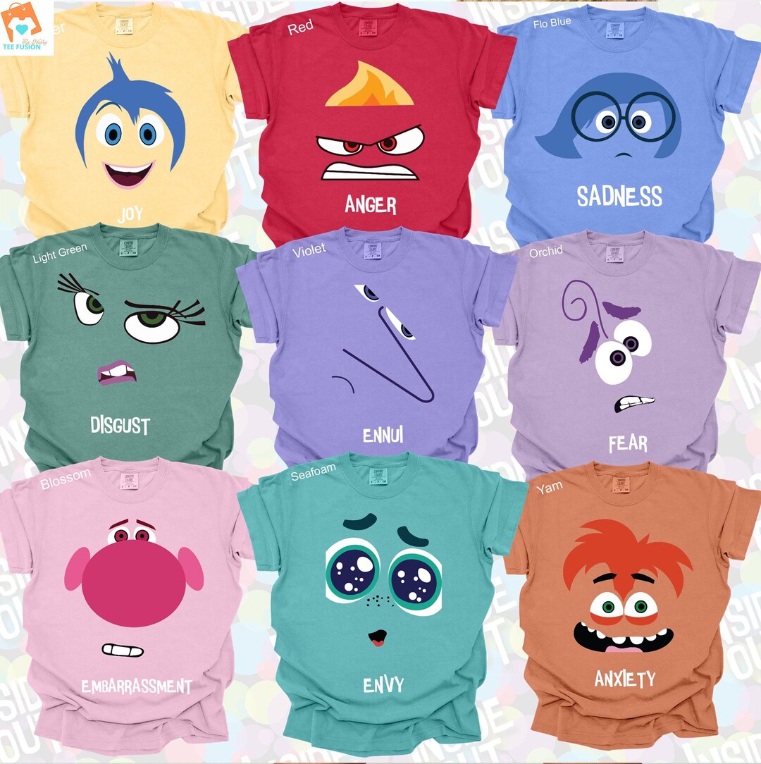 Inside Out 2 Shirt, Disney Inside Out 2 All the Feelings Shirt, Mental ...