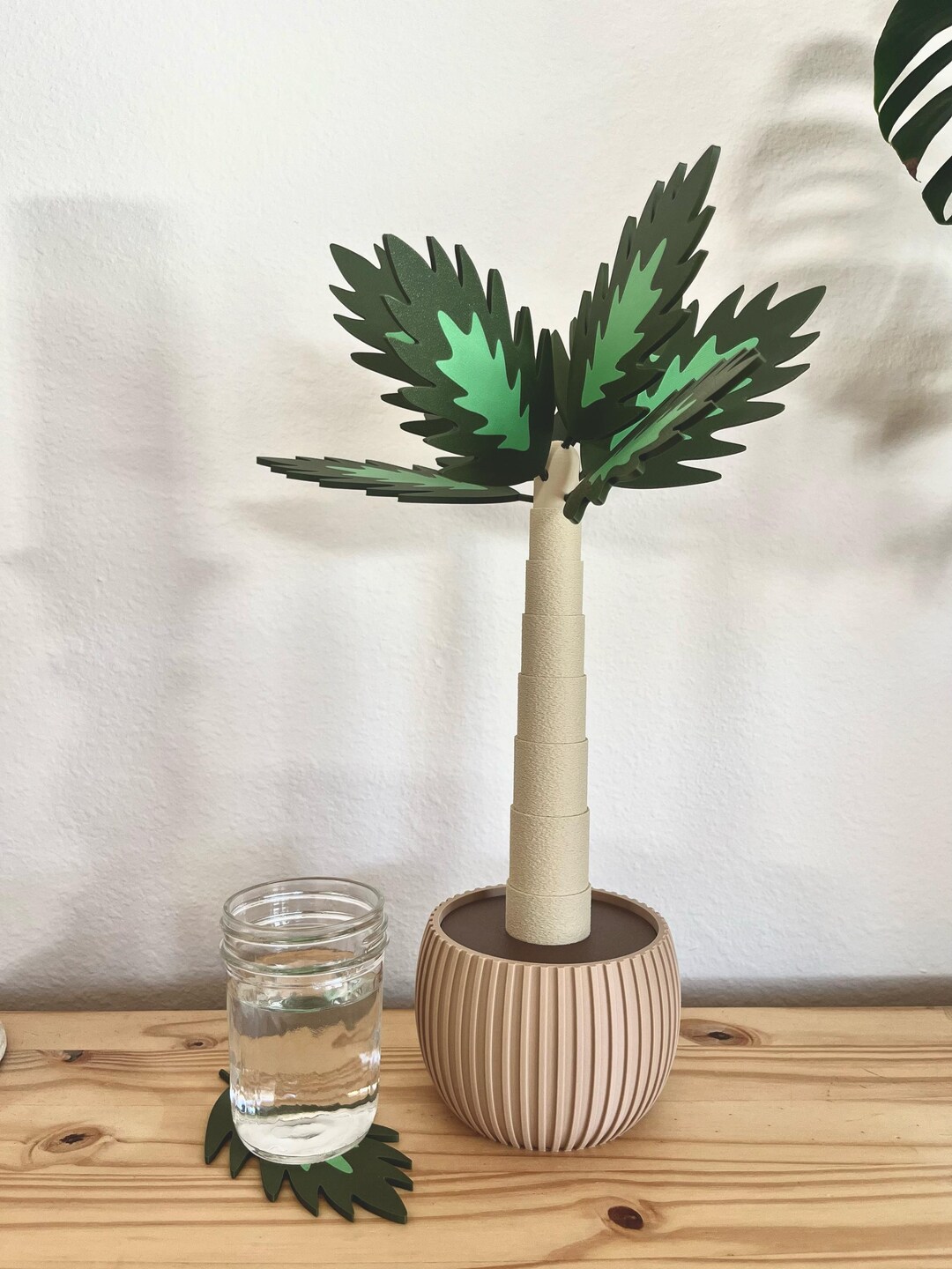 Coaster Plant Set Palm Tree for Housewarming Gift Beach Decoration ...