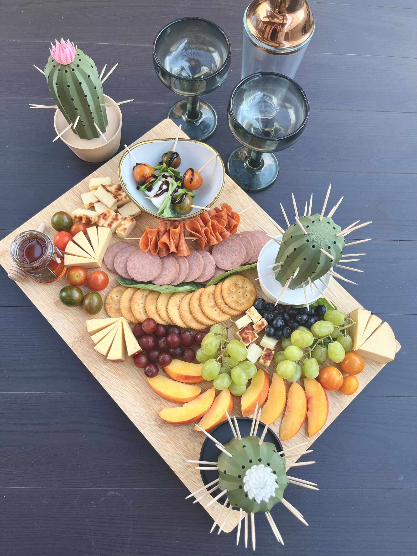 3D Printed Cactus Toothpick Dispenser: Charcuterie Board Decor - Etsy