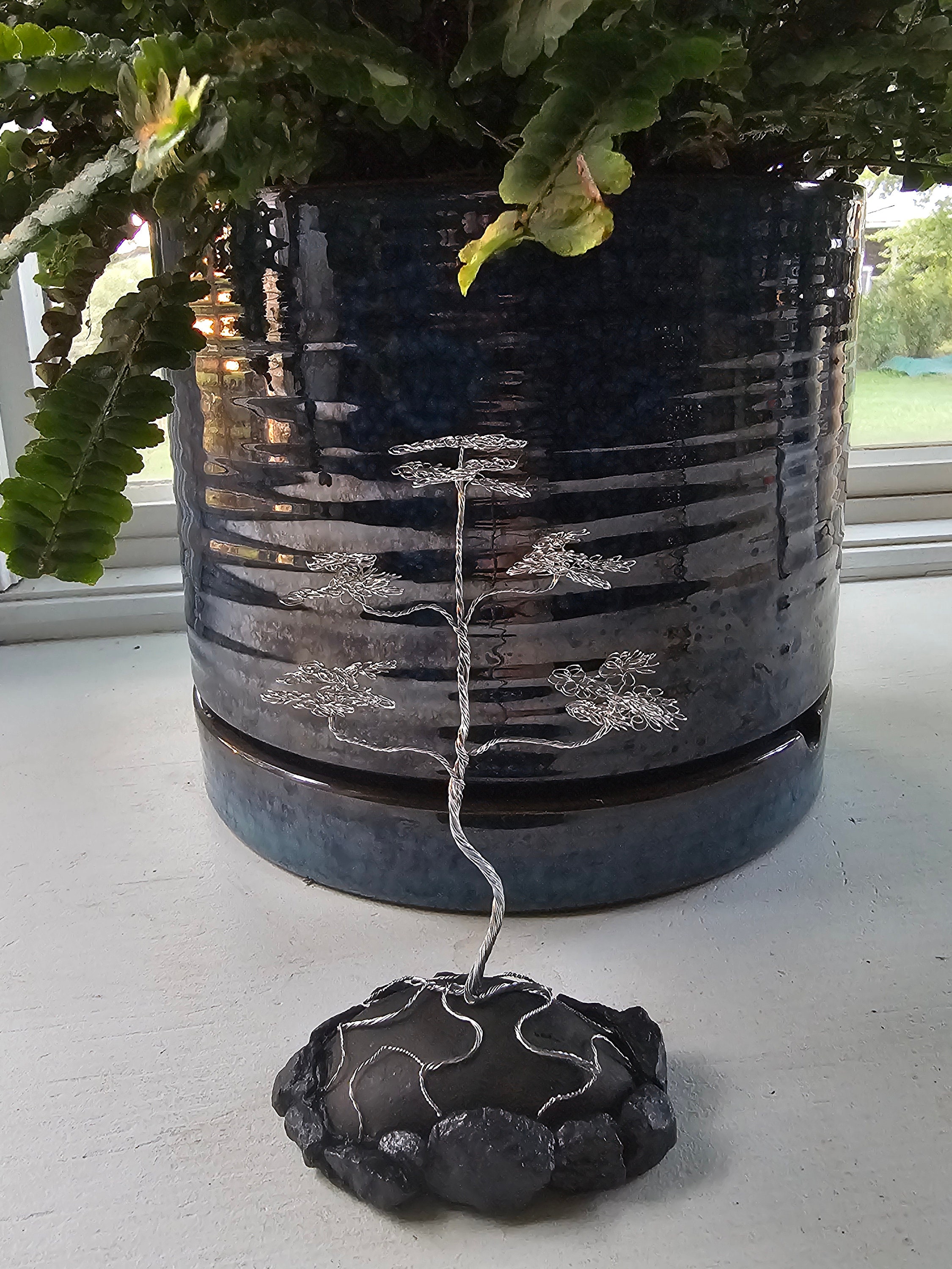 Silver Colored Wire Tree With Coiled Leaves - Etsy