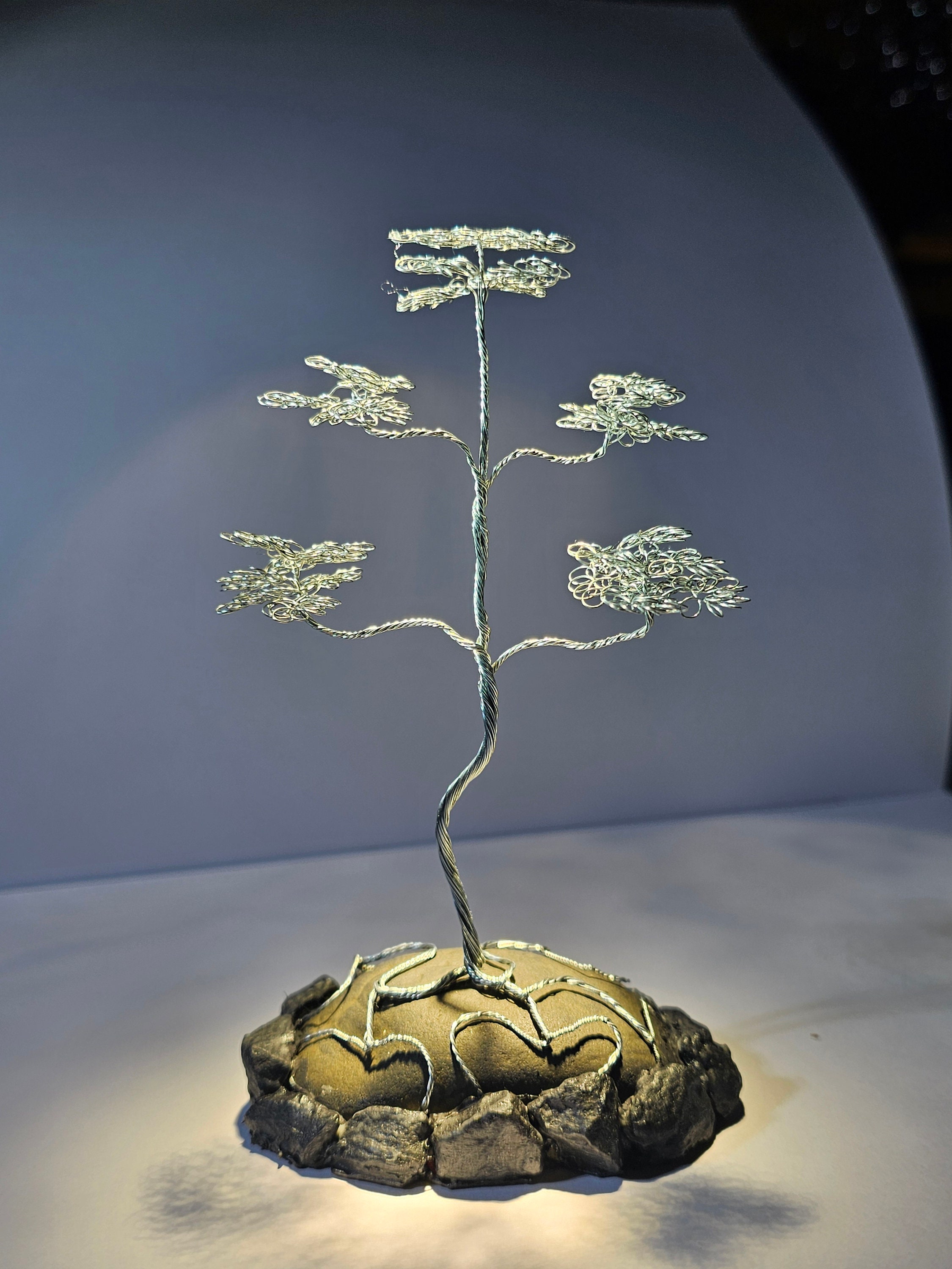 Silver Colored Wire Tree With Coiled Leaves - Etsy