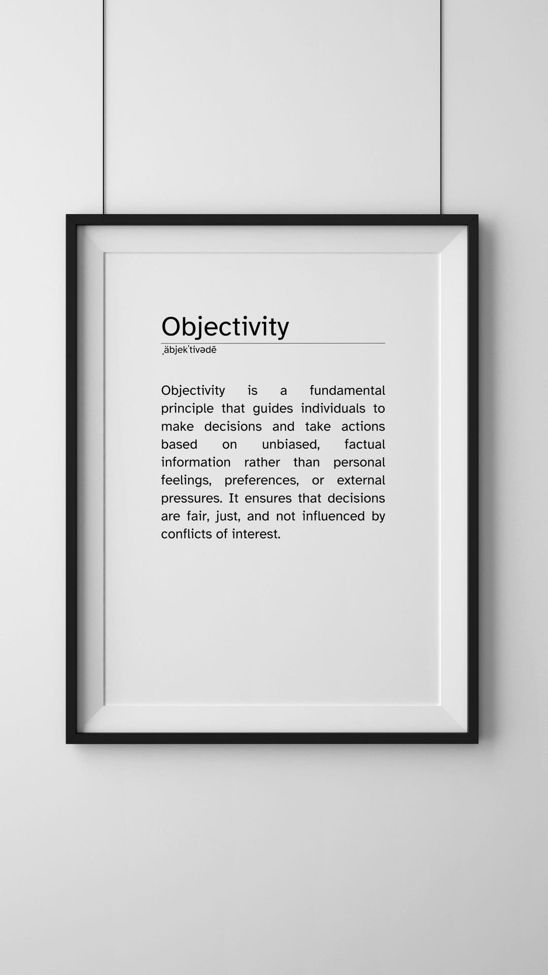Code of Ethics Objectivity : Inspirational Wall Art for Values-driven ...