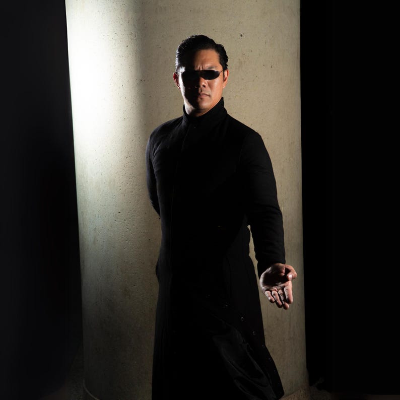 Gothic Cosplay Trench Coat ,matrix Cosplay, Matrix Black Coat ...