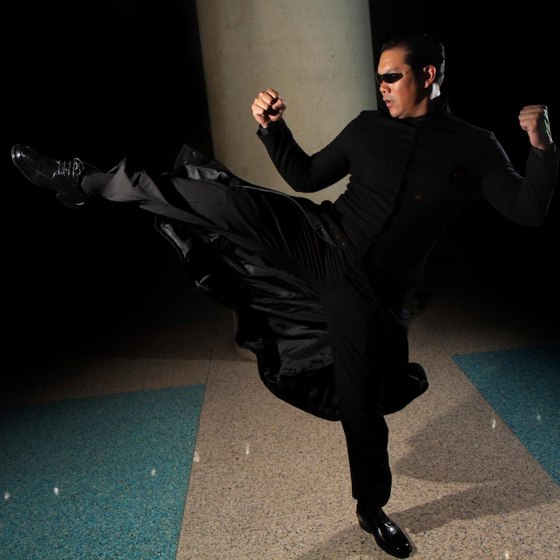 Gothic Cosplay Trench Coat ,matrix Cosplay, Matrix Black Coat ...
