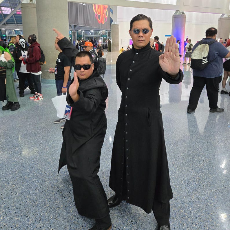 Gothic Cosplay Trench Coat ,matrix Cosplay, Matrix Black Coat ...