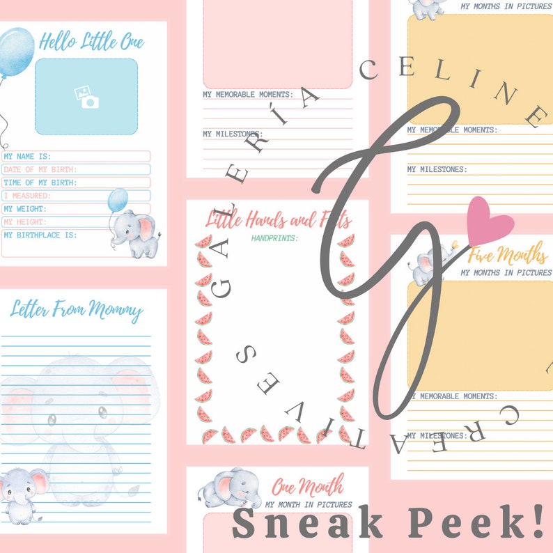 Baby Memory Book | Digital | Baby Milestone Book | Baby Memories | Baby ...