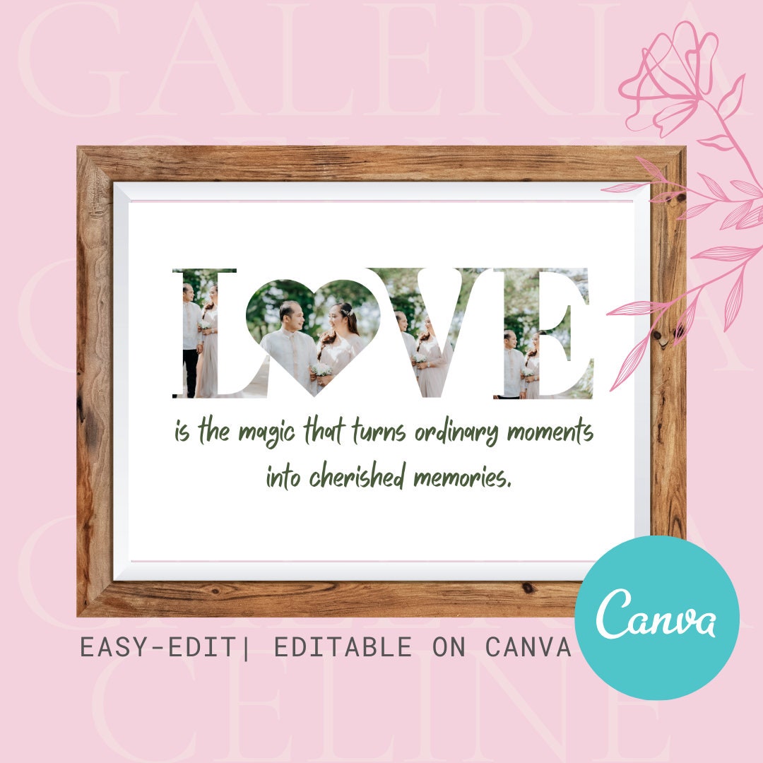 LOVE Photo Collage | DIY | Personalized | Custom Photo Collage | LOVE ...
