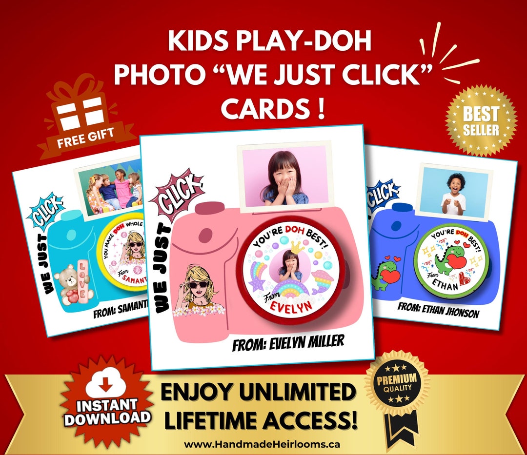 Editable Kids Playdoh Photo Cards | Classroom Valentines | Play Dough ...