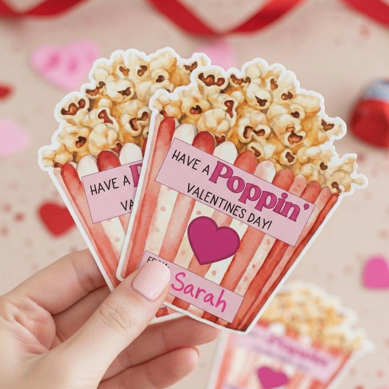 Valentines Popcorn File - Etsy