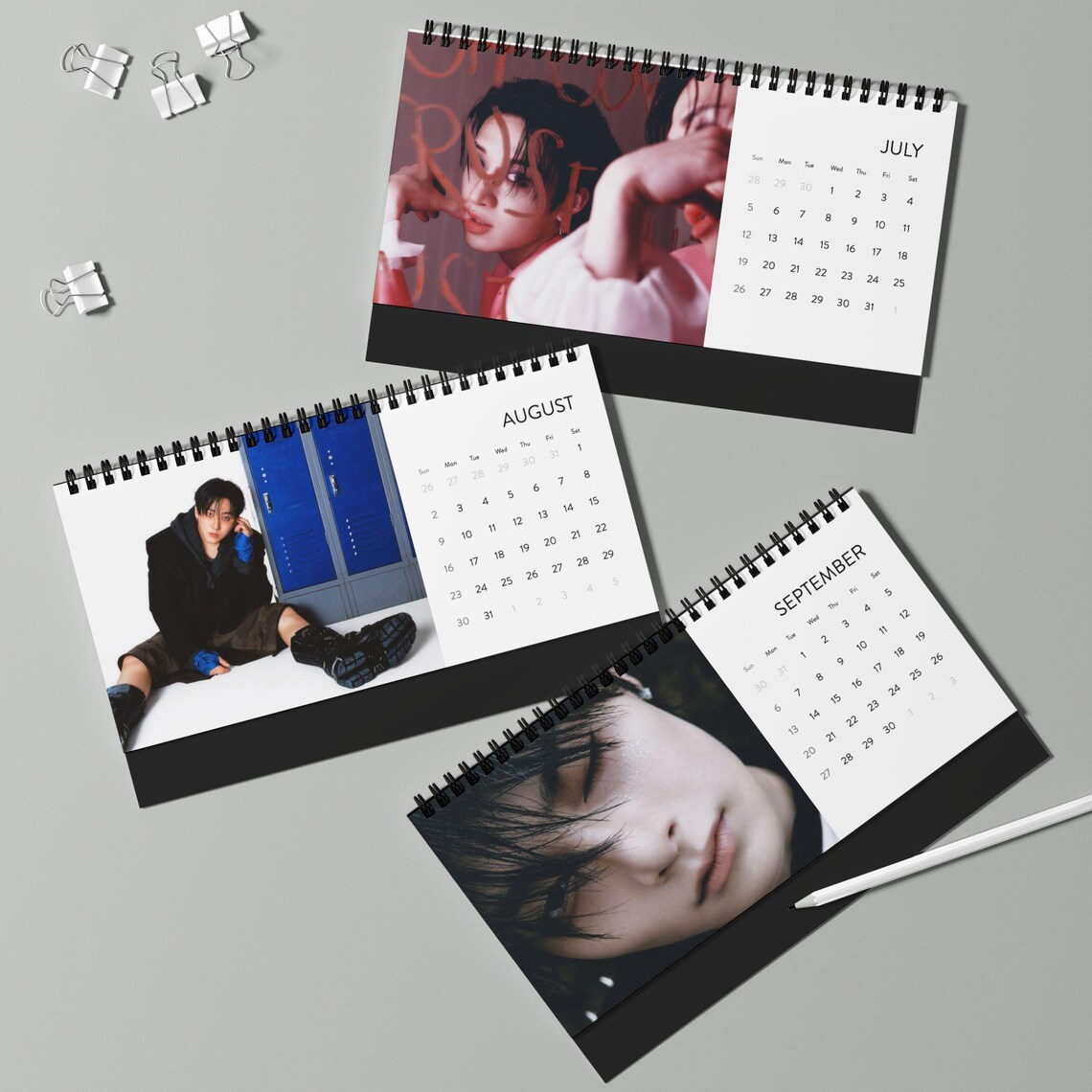 Stray Kids K-pop Desktop Calendar, SKZ K-pop Desk Flip Calendar, STAY ...