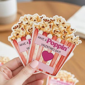 100+ Printable Popcorn Valentine Labels PNG PDF | Unlimited Valentine ...