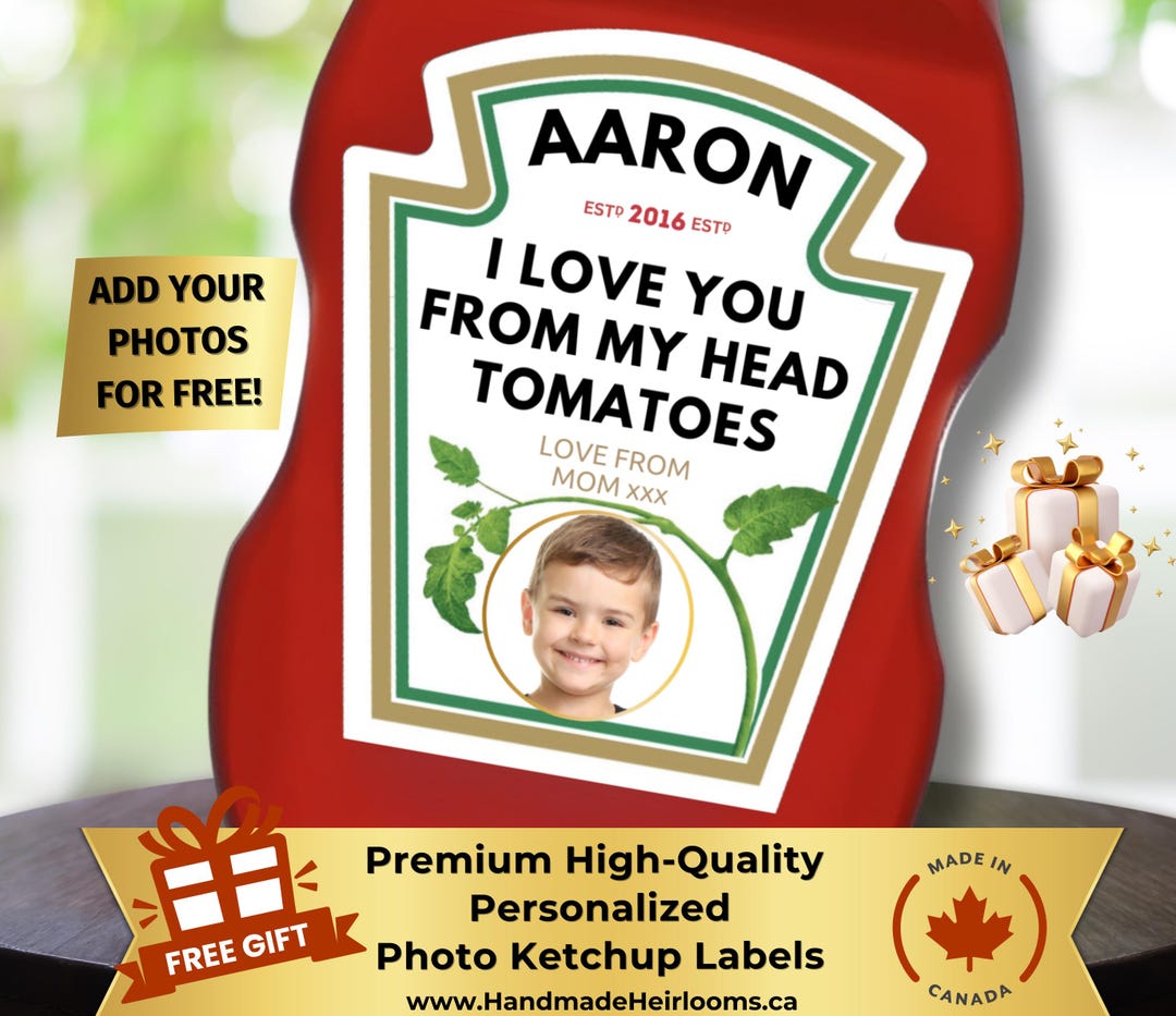 Personalized Ketchup Spread High-quality Waterproof Label Vinyl Sticker ...