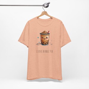 Kawaii Bubble Tea Shirt, I LOVE BUBBLE TEE Cute Tshirt | Boba Milk Tea ...