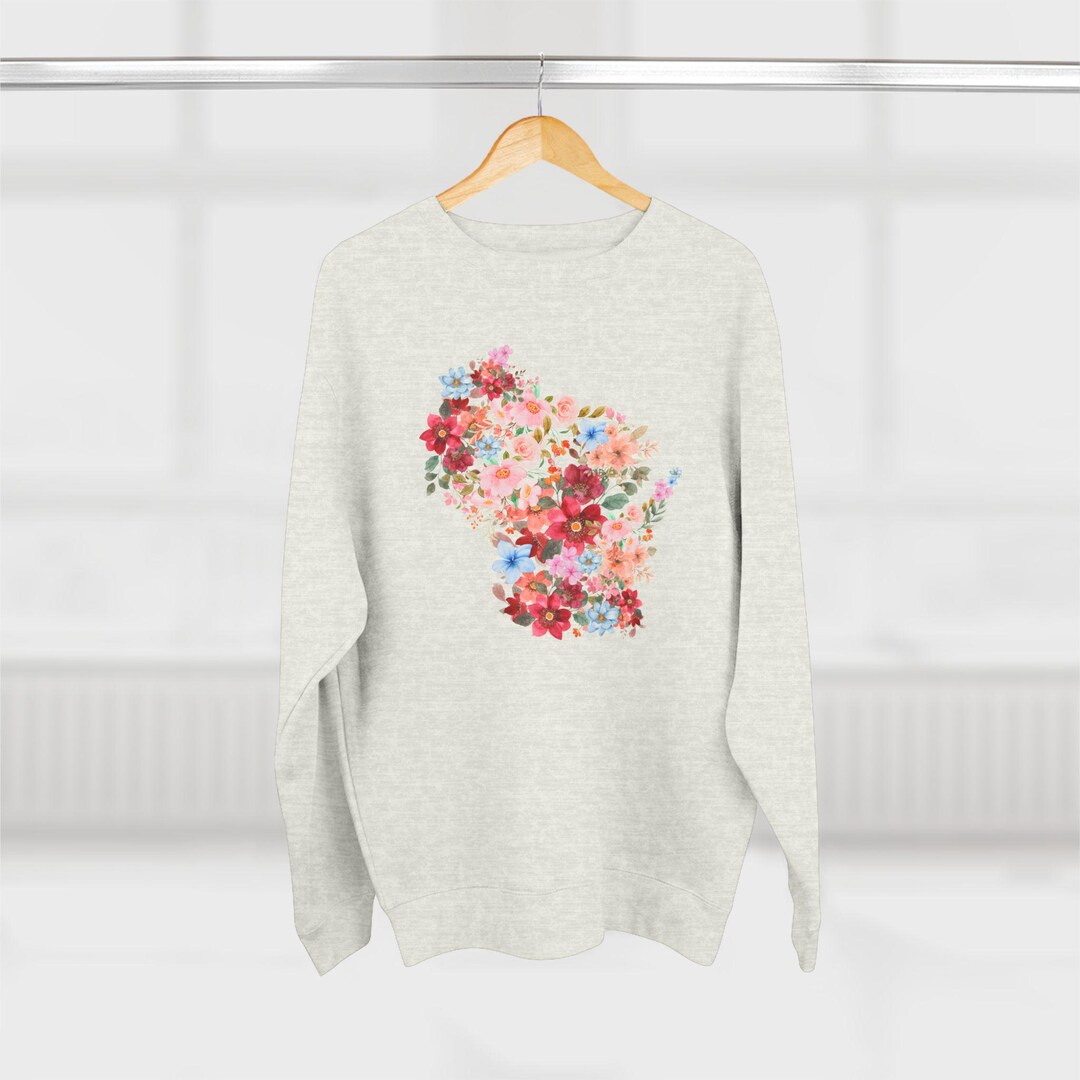 Womens UW Madison Merch UW Madison Shirt Floral UW Madison Sweatshirt ...